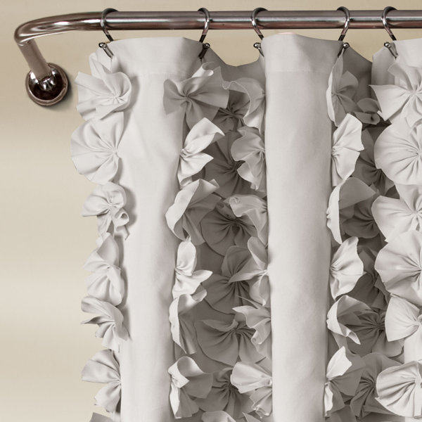 Lush Decor Riley Solid Color Single Shower Curtain "& Reviews" | Wayfair