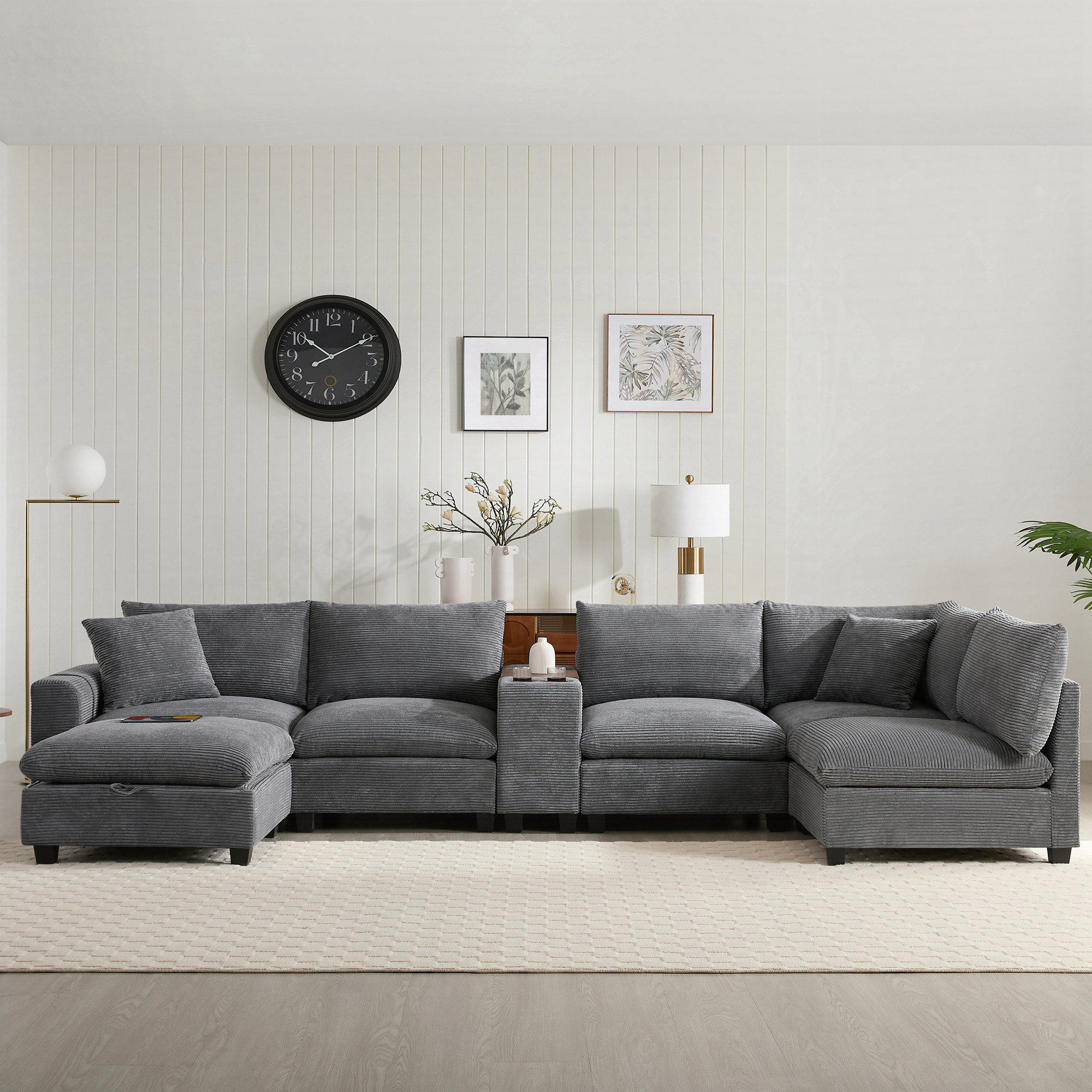 Latitude Run® 140" Oversized Modular Sectional Sofa With Movable ...