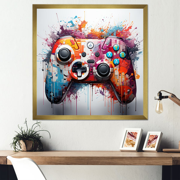 Winston Porter Colorful Gaming Controller - Video Games Wall Art | Wayfair
