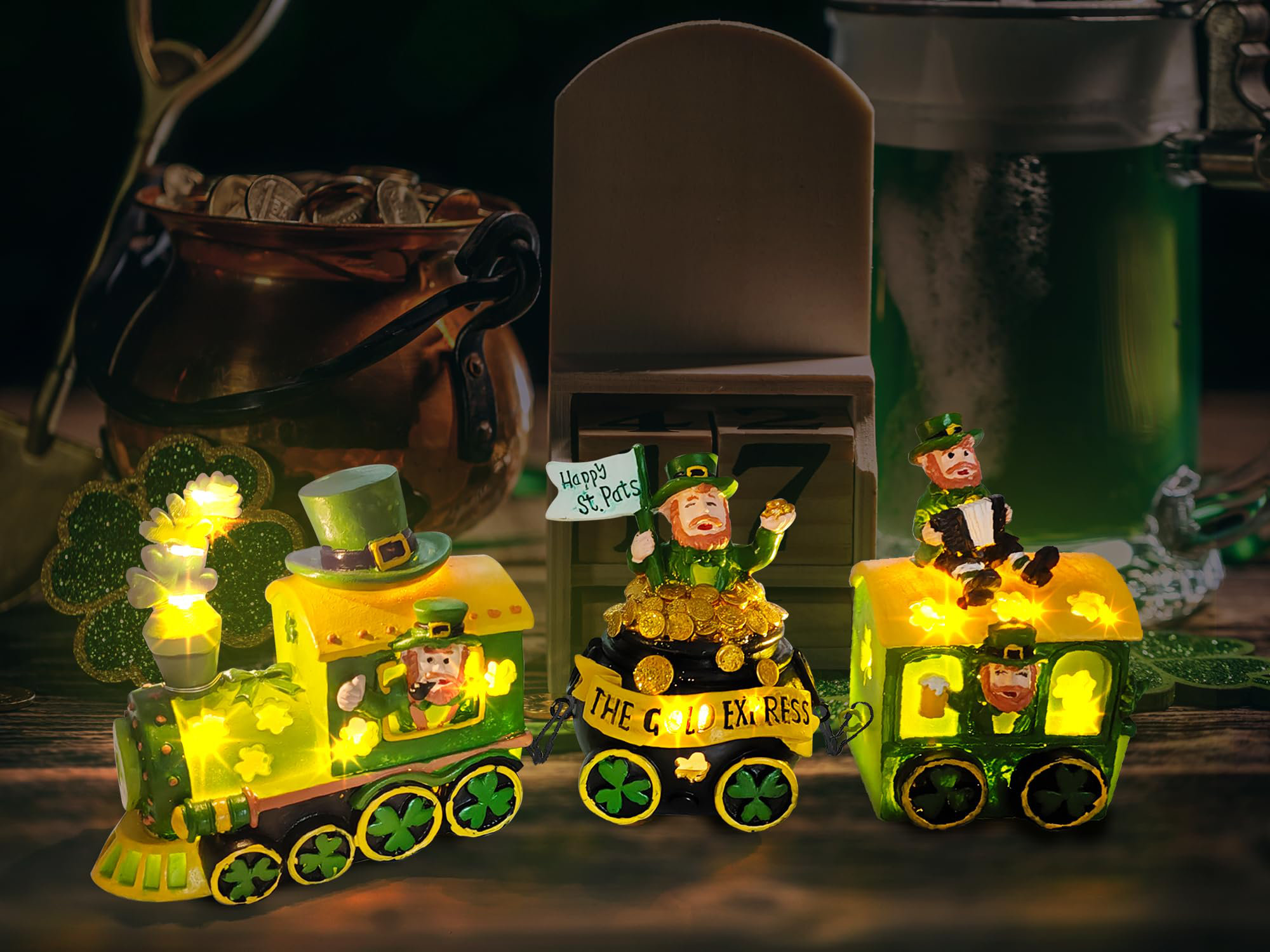 Ophelia & Co. Lighted Saint Patrick Decor for Tabletop | Wayfair