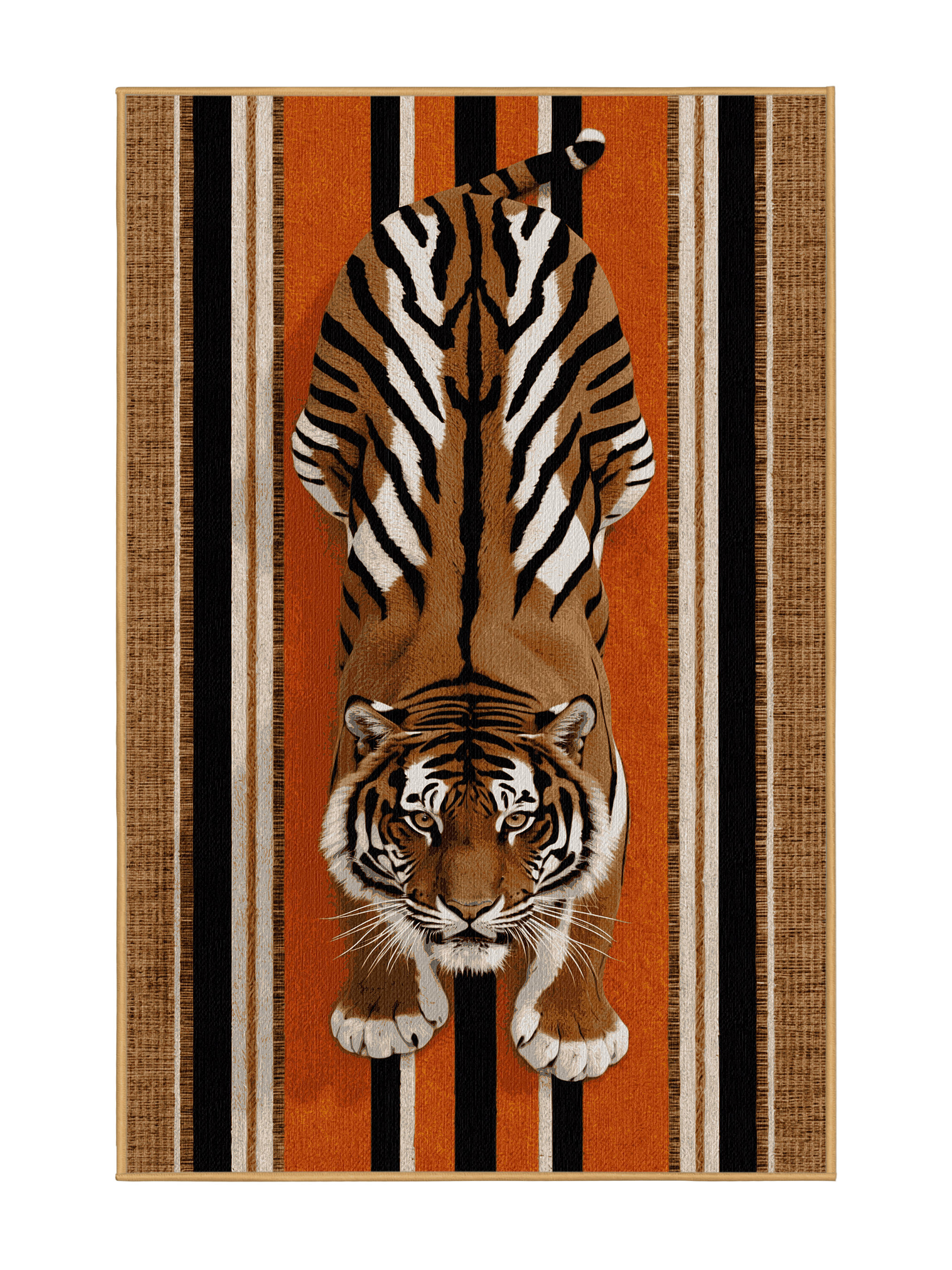 Foundry Select Washable Bengal Tiger Wildlife Area Rug | Wayfair