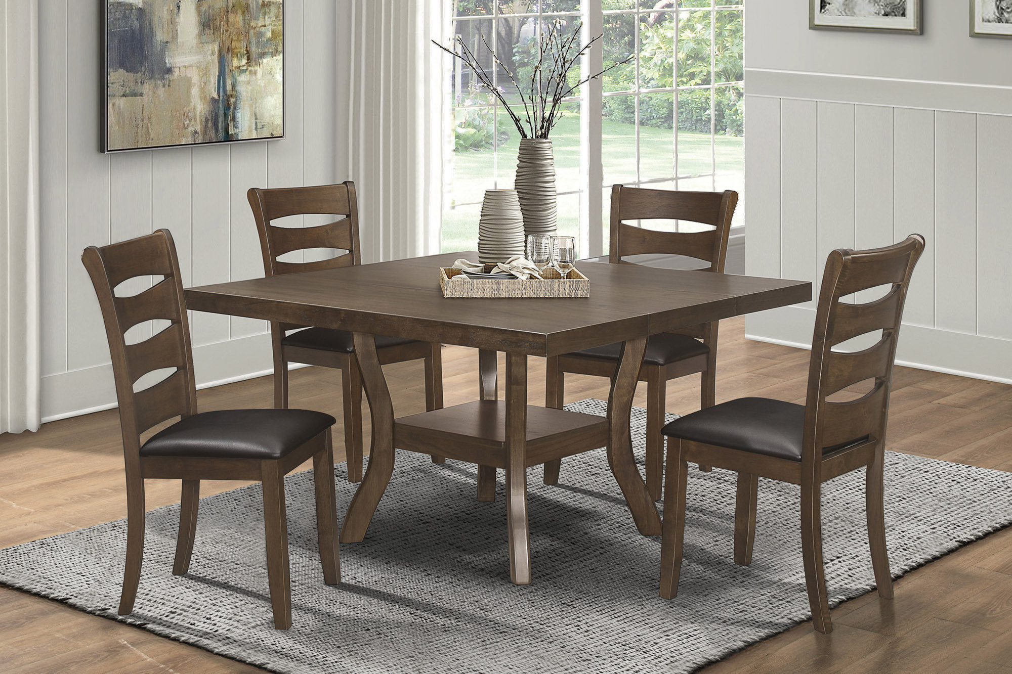 Wildon Home® Transitional Dining Room Furniture 5Pc Dining Set Table ...