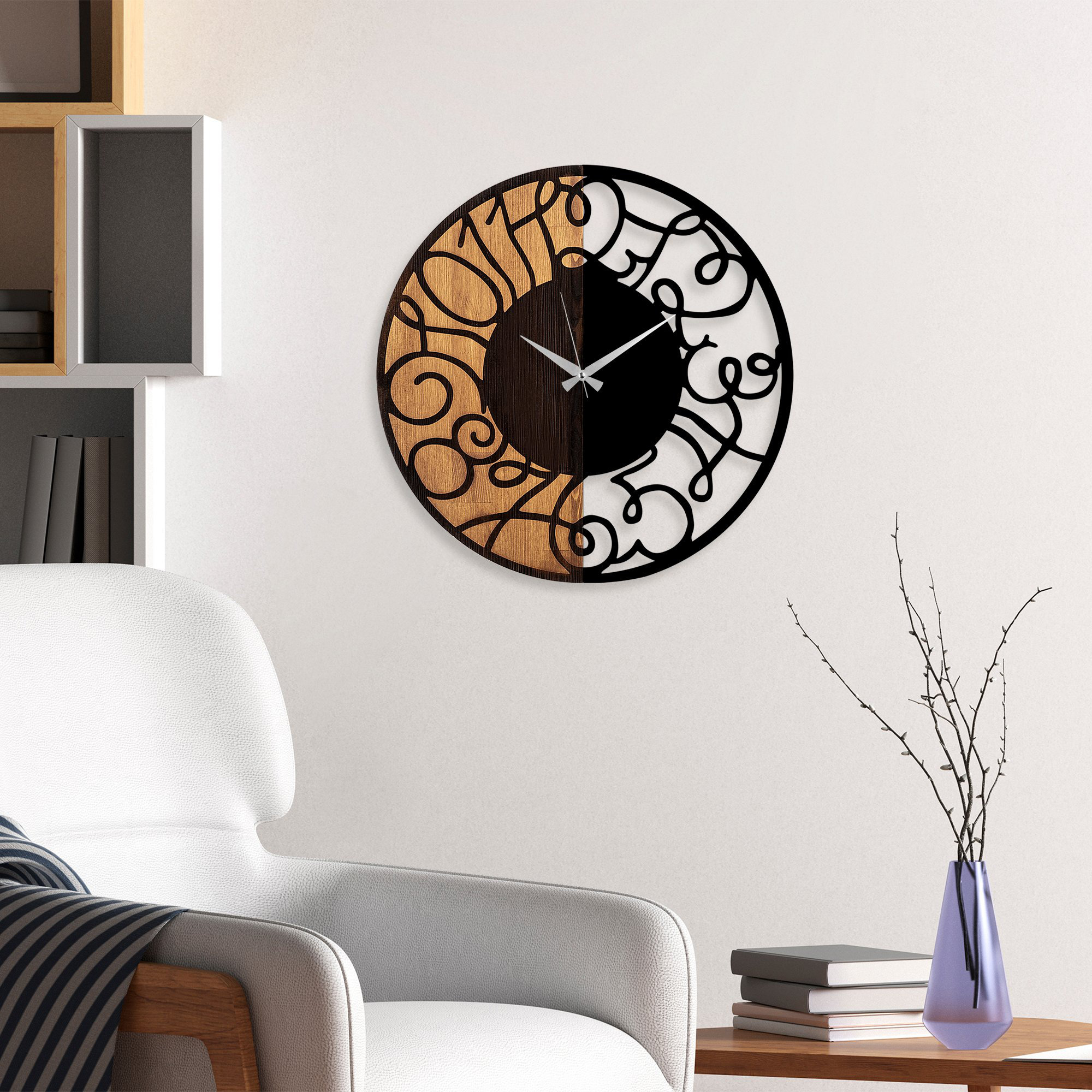 Ebern Designs Decorative Wooden Wall Clock | Wayfair