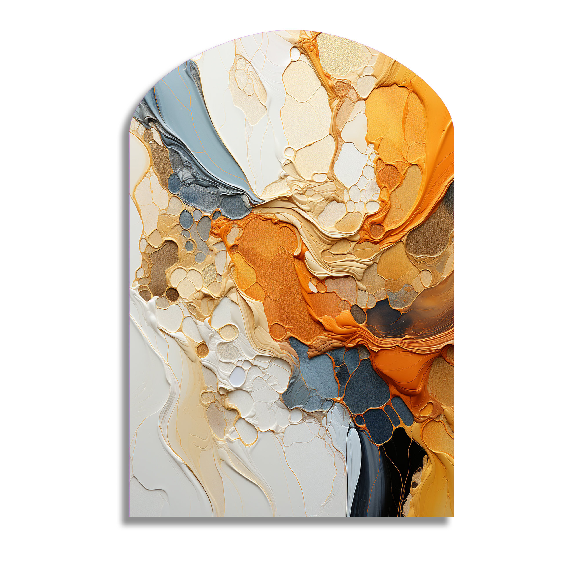 Design Art Orange Blue Line Art Abstract Expressionism - Line Art Arch ...