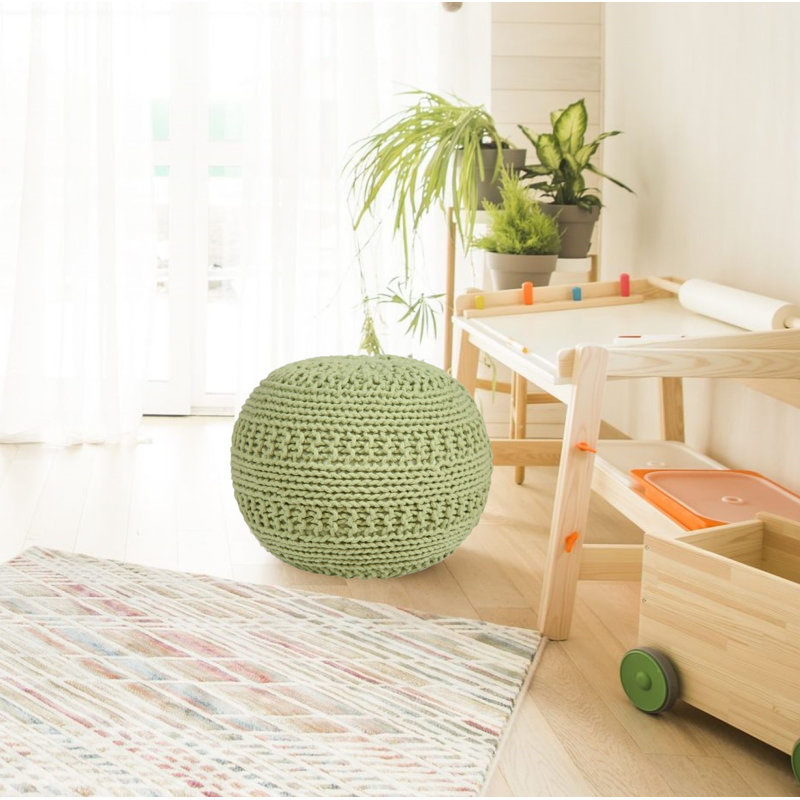 Dakota Fields Telauges Upholstered Pouf & Reviews | Wayfair