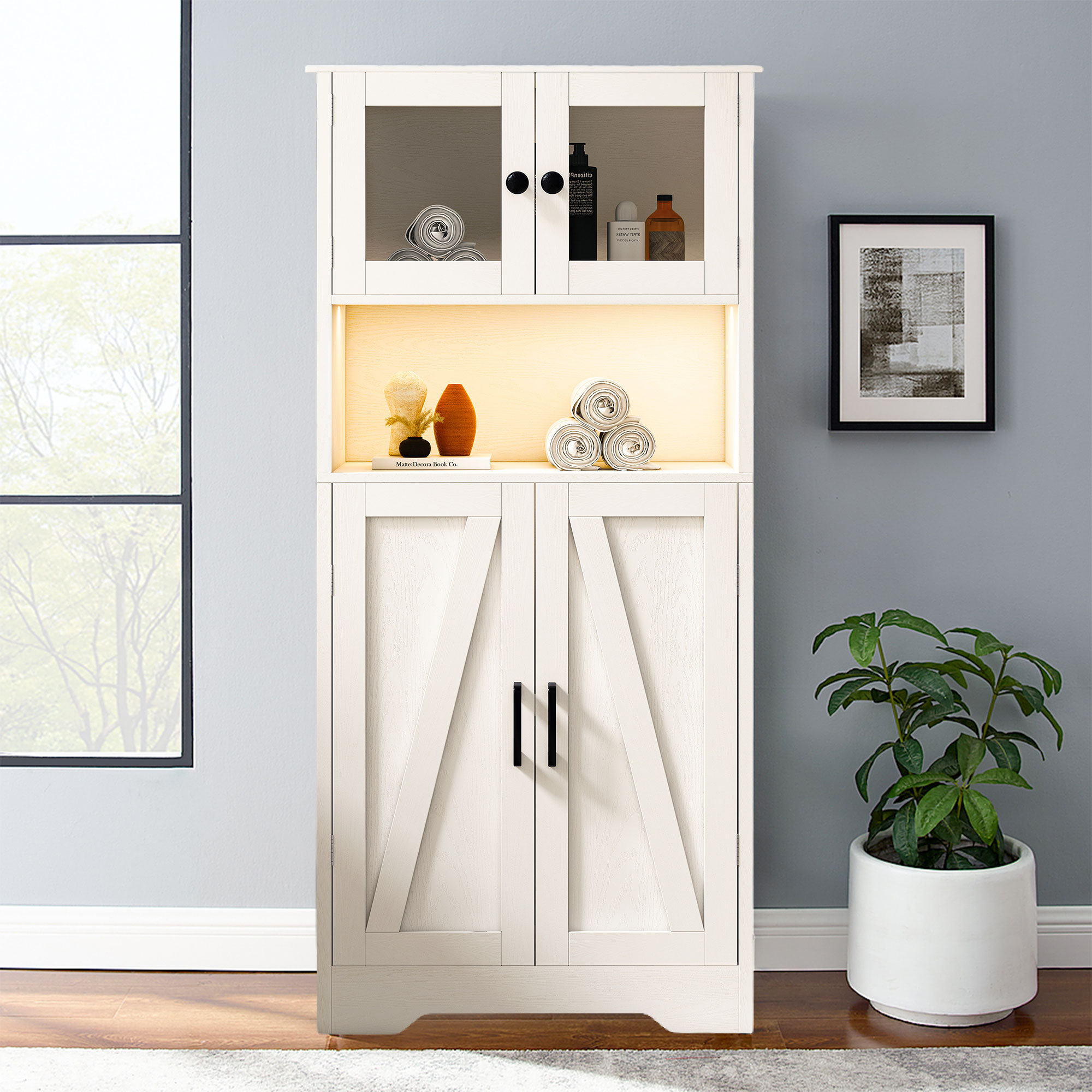 Winston Porter Mladenka 50.39'' Kitchen Pantry | Wayfair