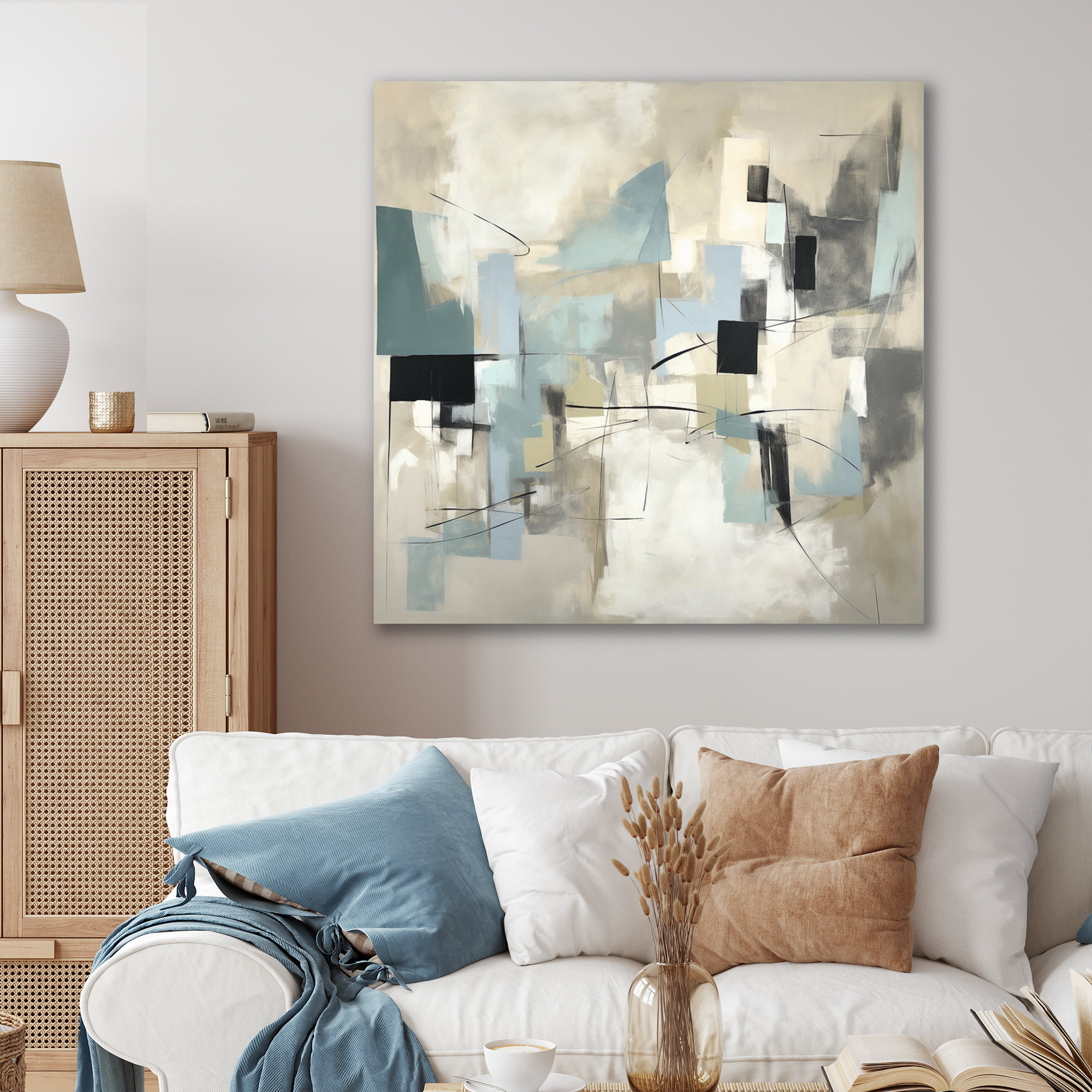 Ivy Bronx Beige And Grey Unbounded Creativity II Beige And Gray ...