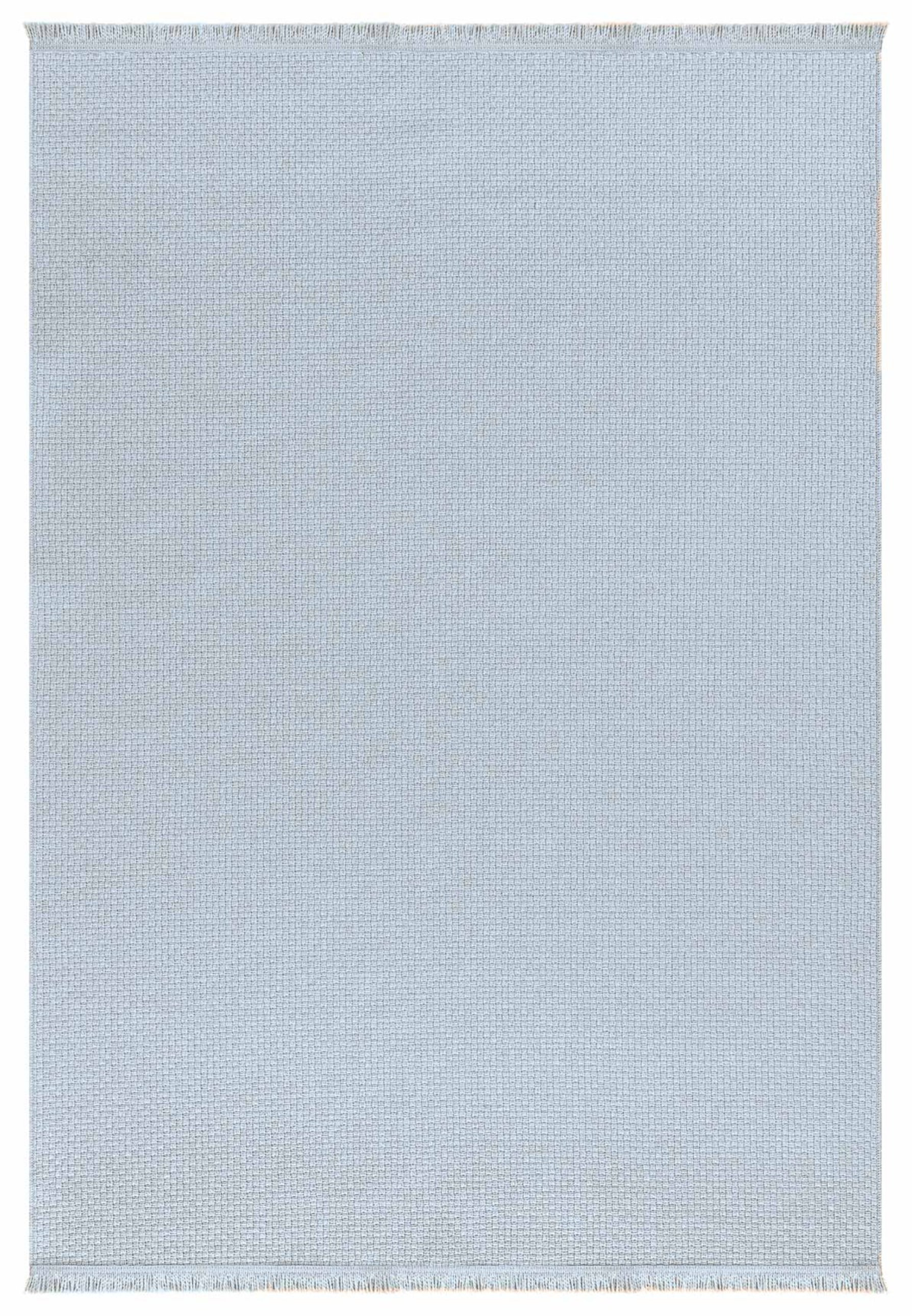 Rugpera Light Blue Machine Washable Non-Slip Base Rustic Wicker Sisal ...