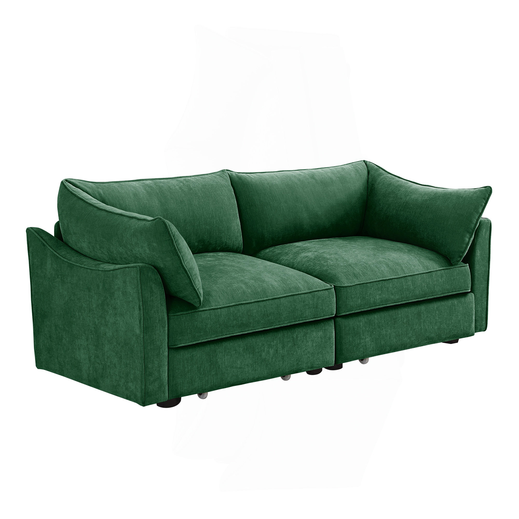 Latitude Run® 2 Seater Sofa With Pull Out Storage Drawers Under Each ...
