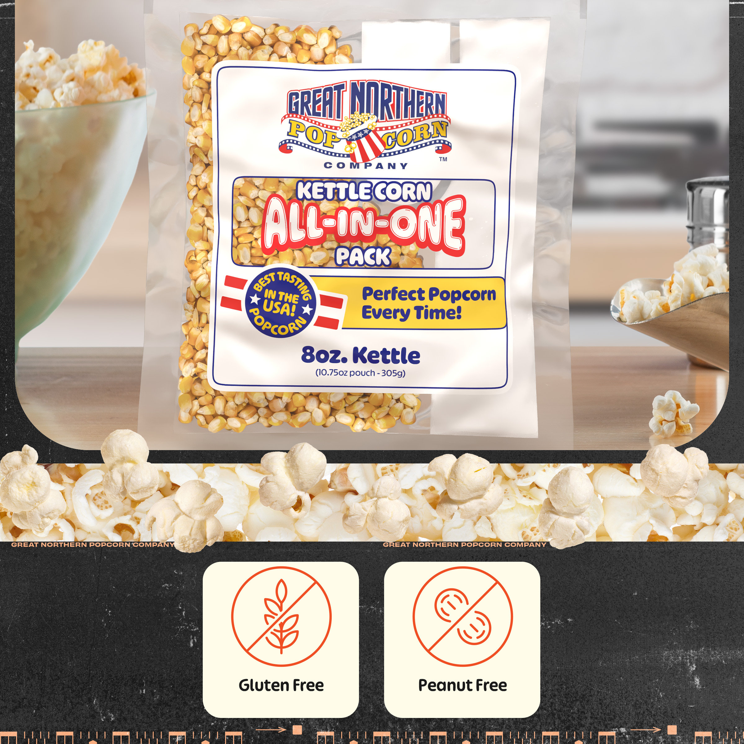 Great Northern Popcorn Kettle Corn Popcorn Machine Popcorn Packets - 5 ...