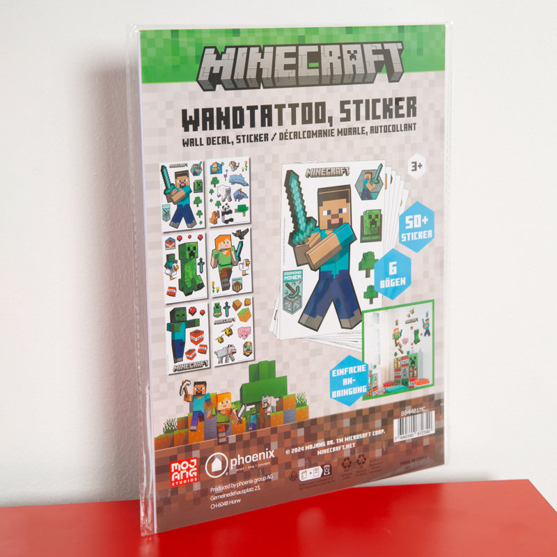 Minecraft: Wall-Clings - 50+ Vinyl Stickers, Wall Decals, Characters ...
