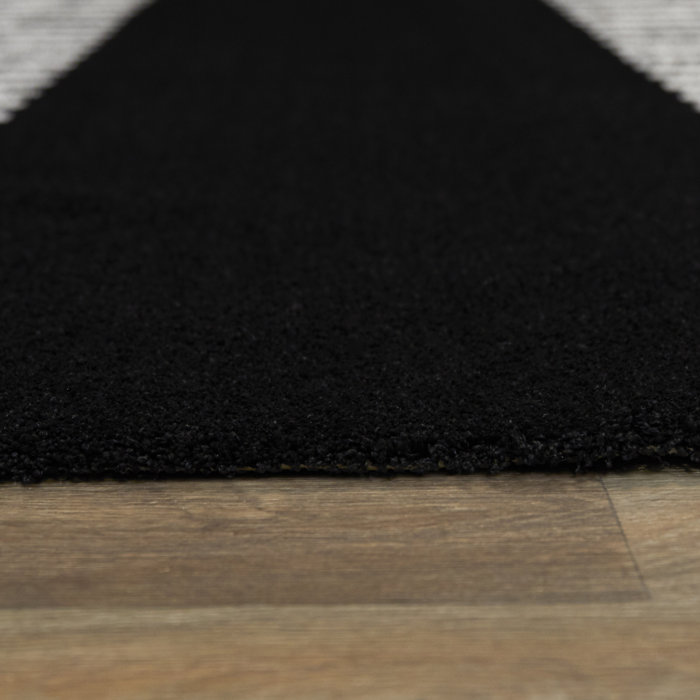 Latitude Run® Striped Black Area Rug & Reviews | Wayfair