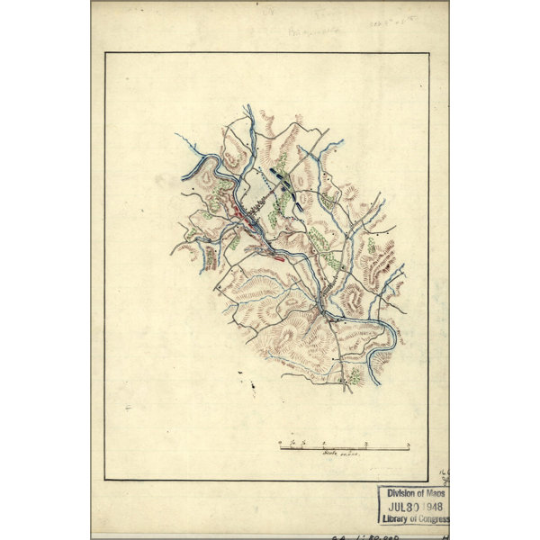 History Galore 24X36 Gallery Poster, Map Cavalry Engagement Bridgewater ...