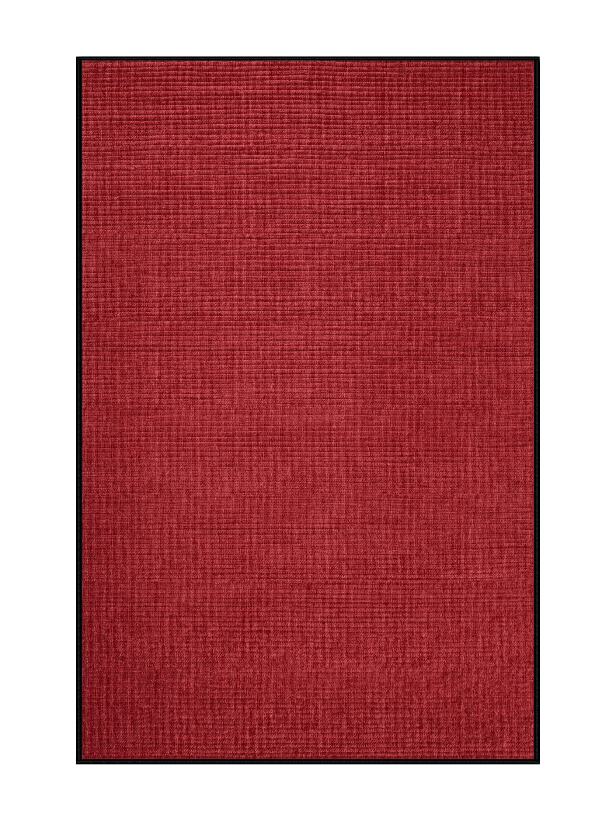 Hokku Designs Machine Washable Solid Red Area Rug | Wayfair