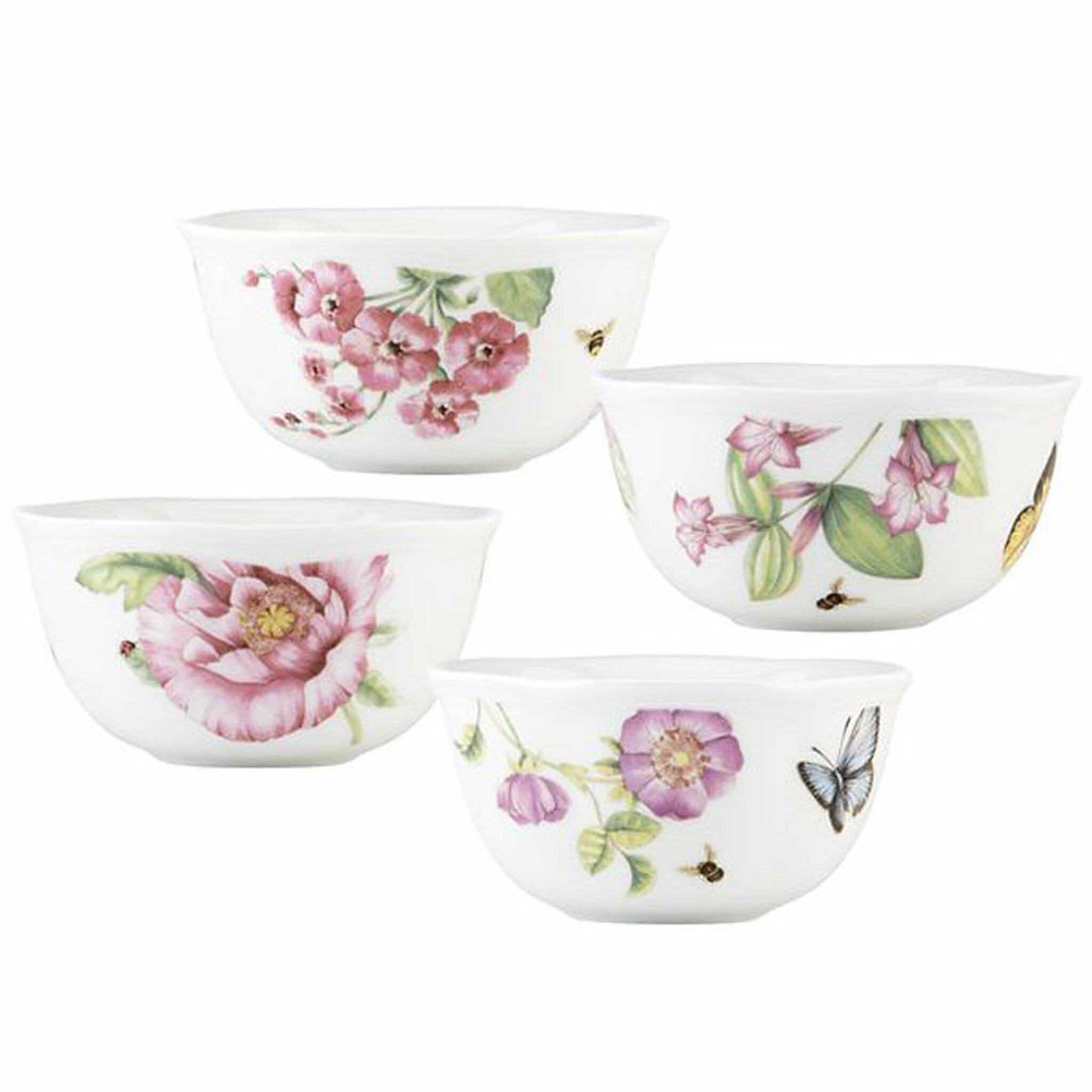 Lenox Butterfly Meadow Bloom® 4-Piece Dessert Bowl Set By Lenox ...