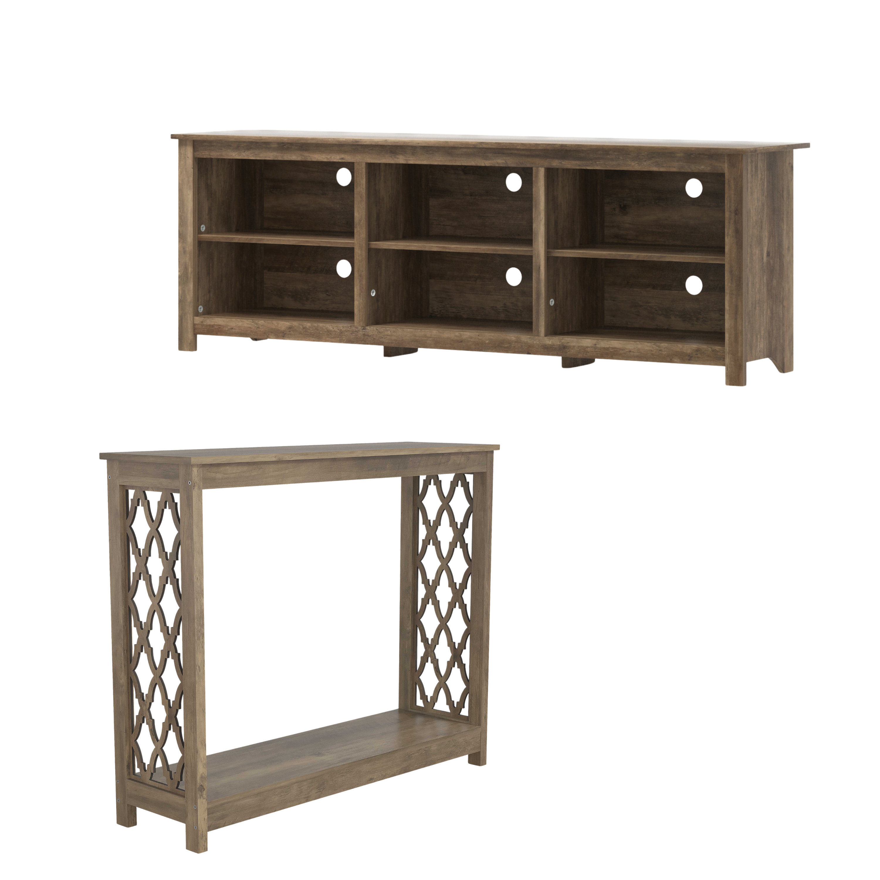 CAIRO, JACK, BIAKA,LISMORE Inniss Transitional Console Table And Tv ...