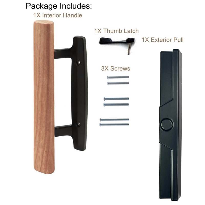 G.A.S. Hardware Mortise Style Reversible Sliding Patio Door Handle Set ...