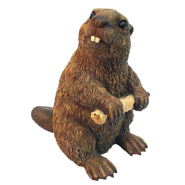 Millwood Pines Guin Beaver Animals Plastic Garden Statue & Reviews ...