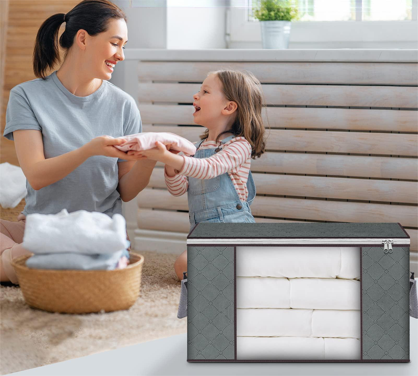 Rebrilliant Clothes Storage, Foldable Large Storage Bags, Storage ...