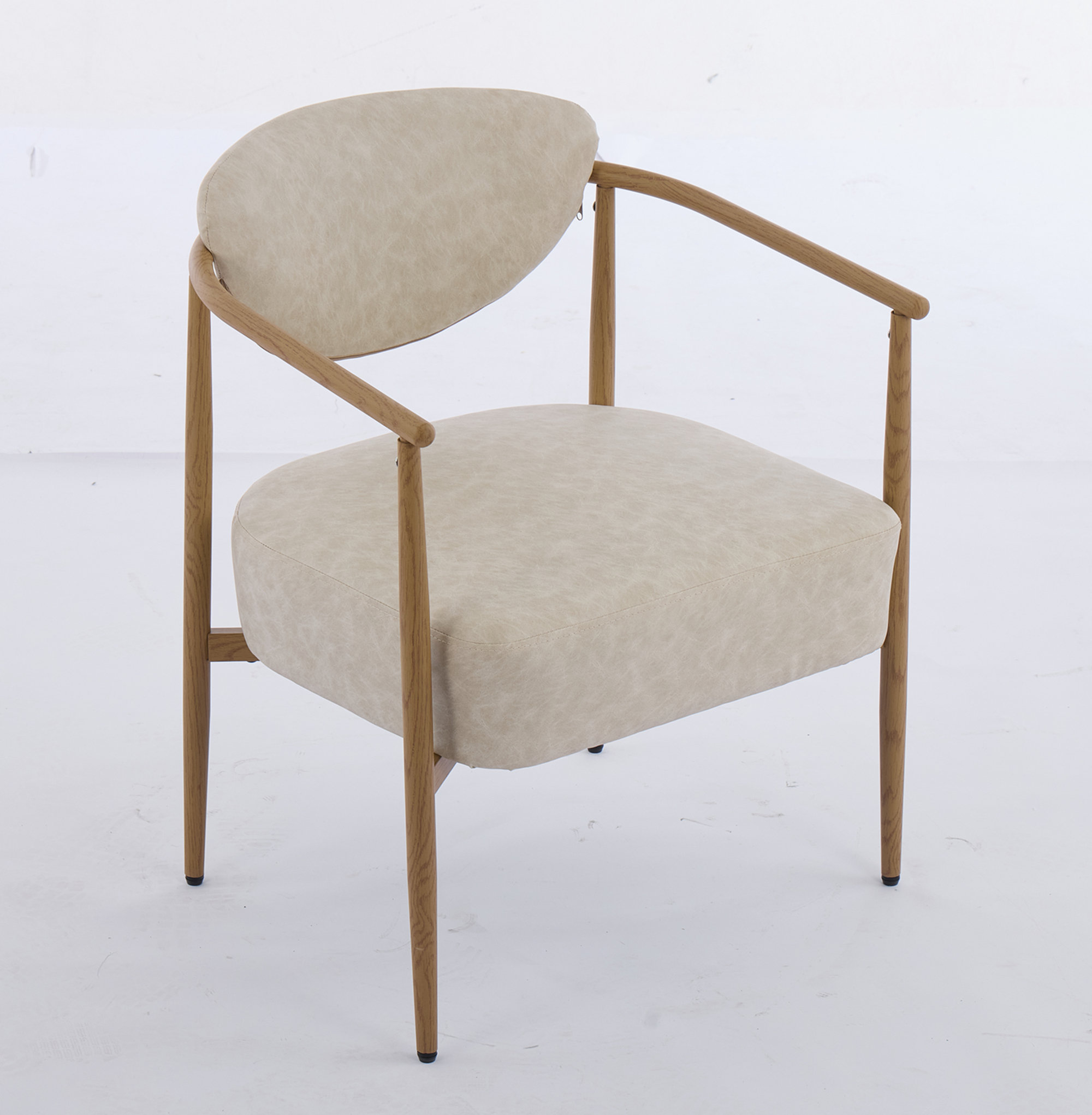 Latitude Run® Dining Chair - Iron Frame With Wood Grain Water Transfer ...