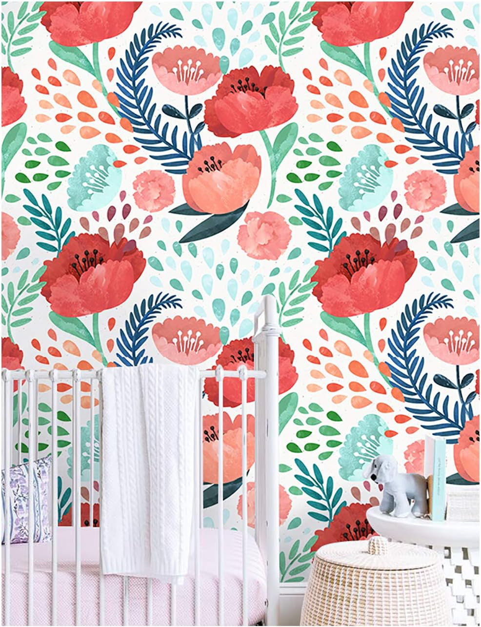 Winston Porter Taijah Peel & Stick Floral Roll | Wayfair