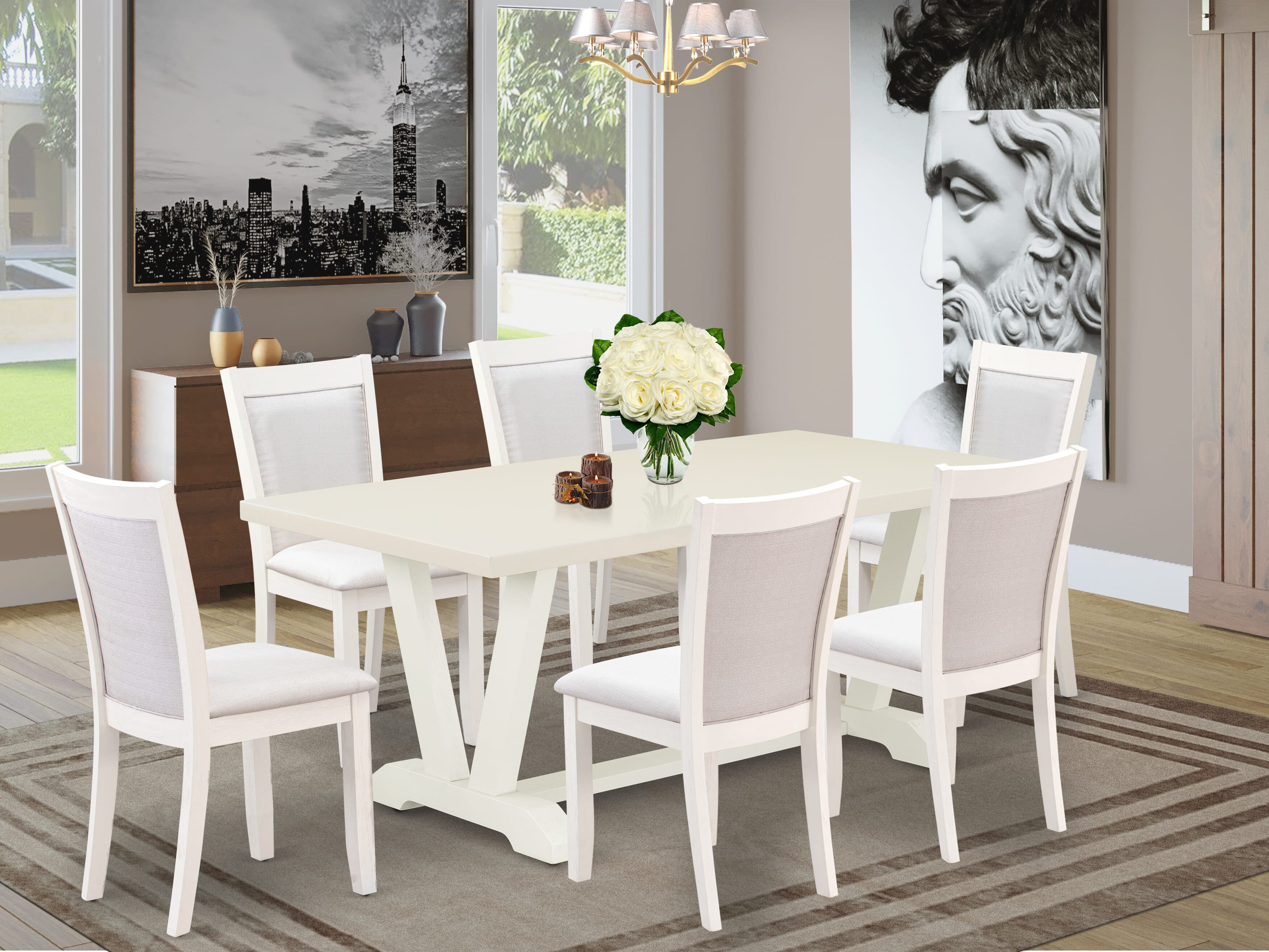 Rosalind Wheeler Kitchen Dinette Set - a Wooden Dining Table and Dining ...