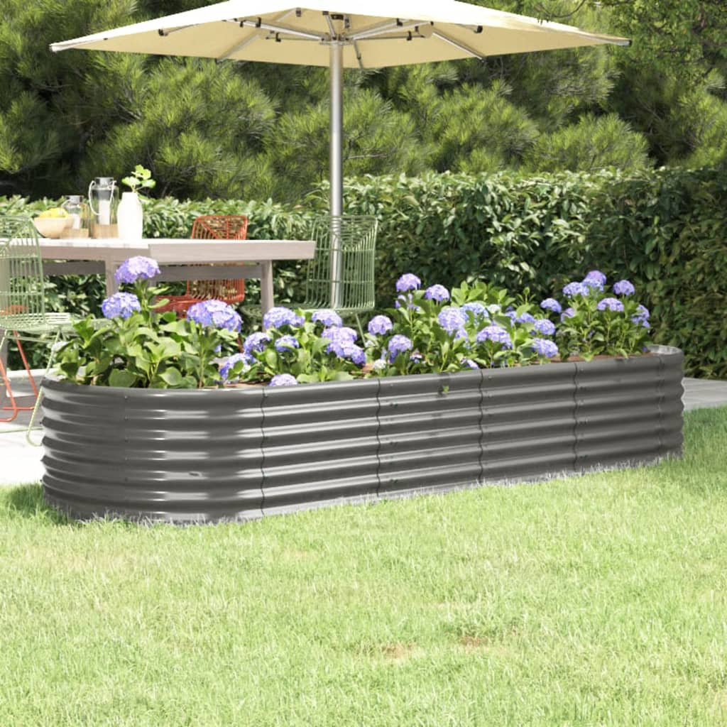 Arlmont & Co. Anouchka Powder-Coated Steel Raised Garden Bed | Wayfair