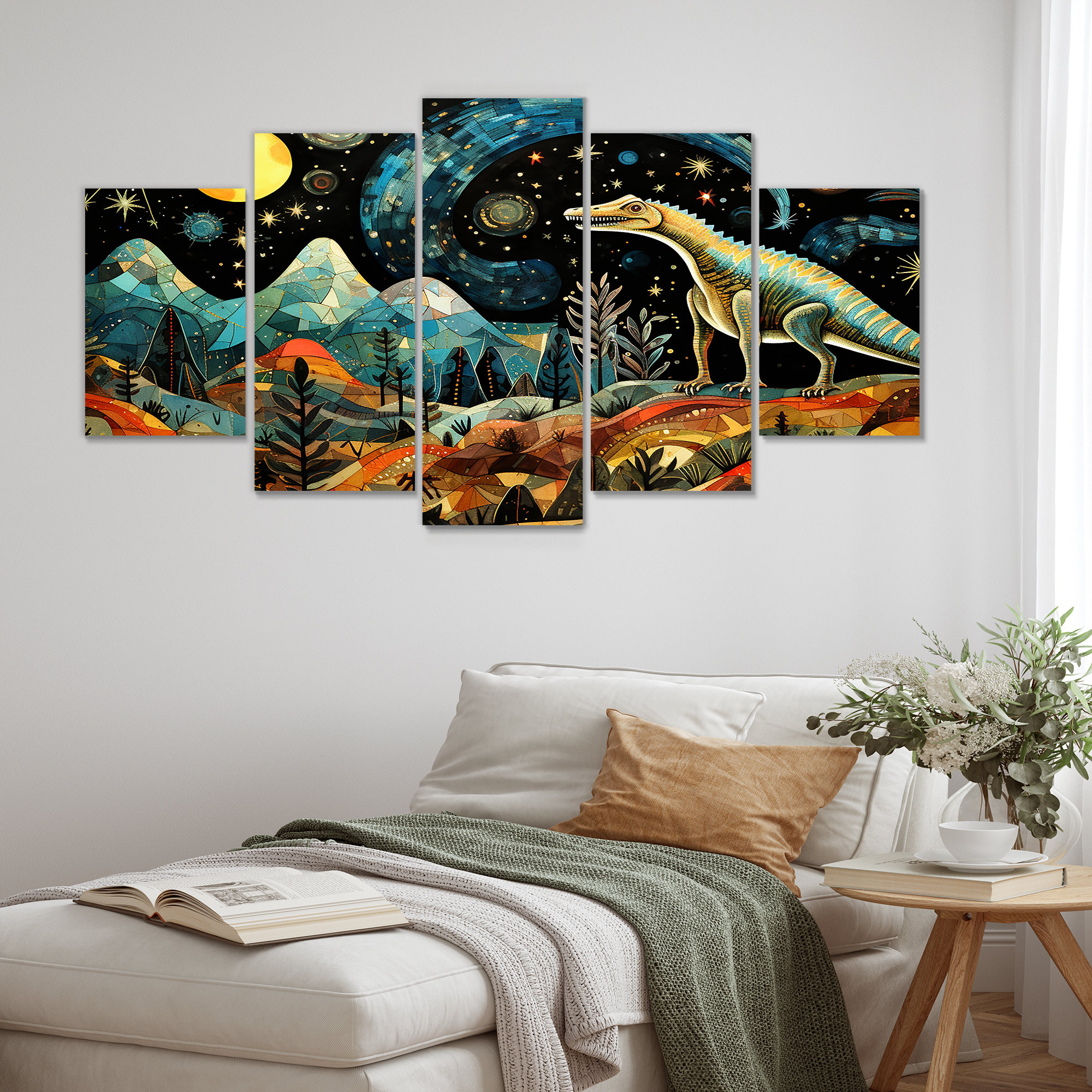 Trinx Ancient Dinosaur Legends I - Dinosaur Multipanel Wall Art Set ...