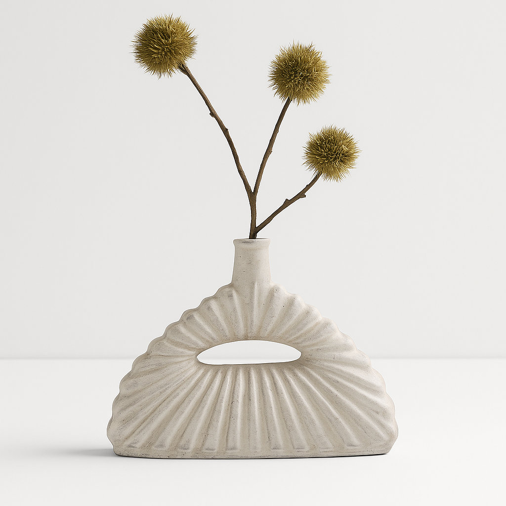 Latitude Run® Sculptureal Vase With Open Center For Home Decor - Unique ...