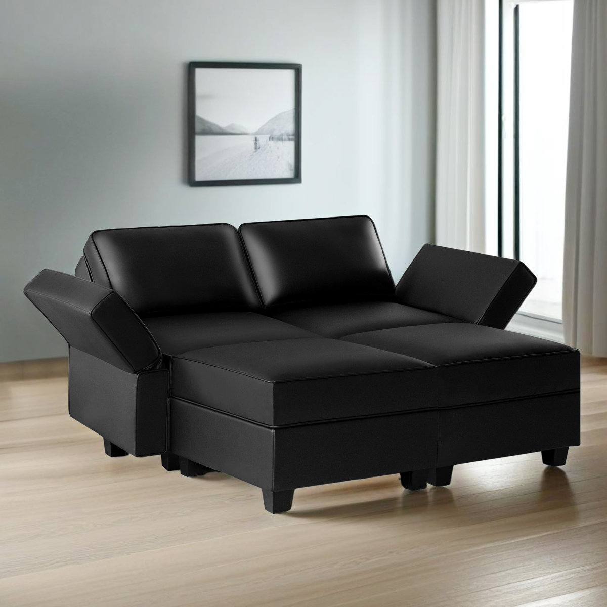 Latitude Run® Shealene Small Modular Sofa Bed Sectional Sleeper Sofa ...