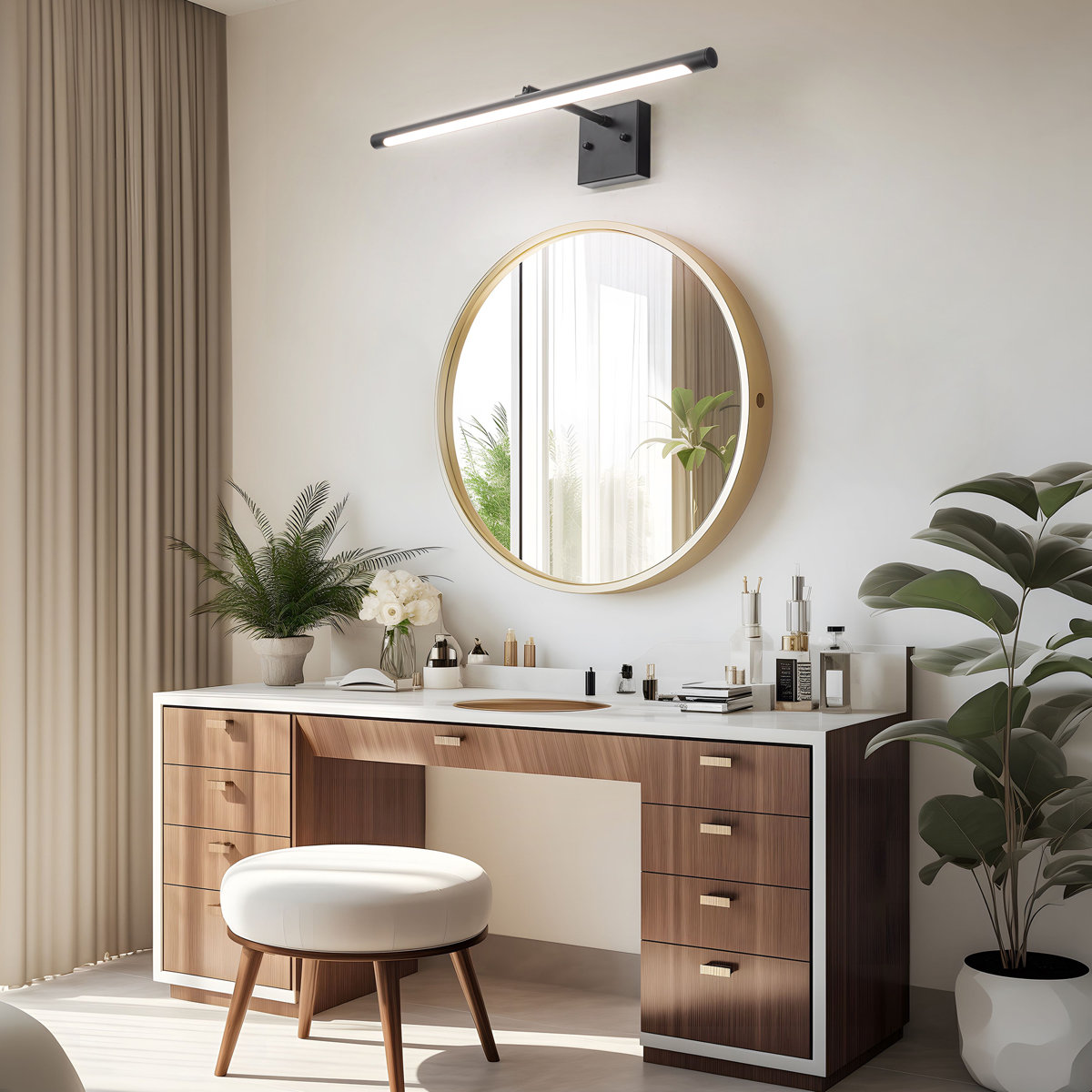 Ebern Designs Nivek Dimmable LED Bath Bar Bathroom Vanity Lights ...