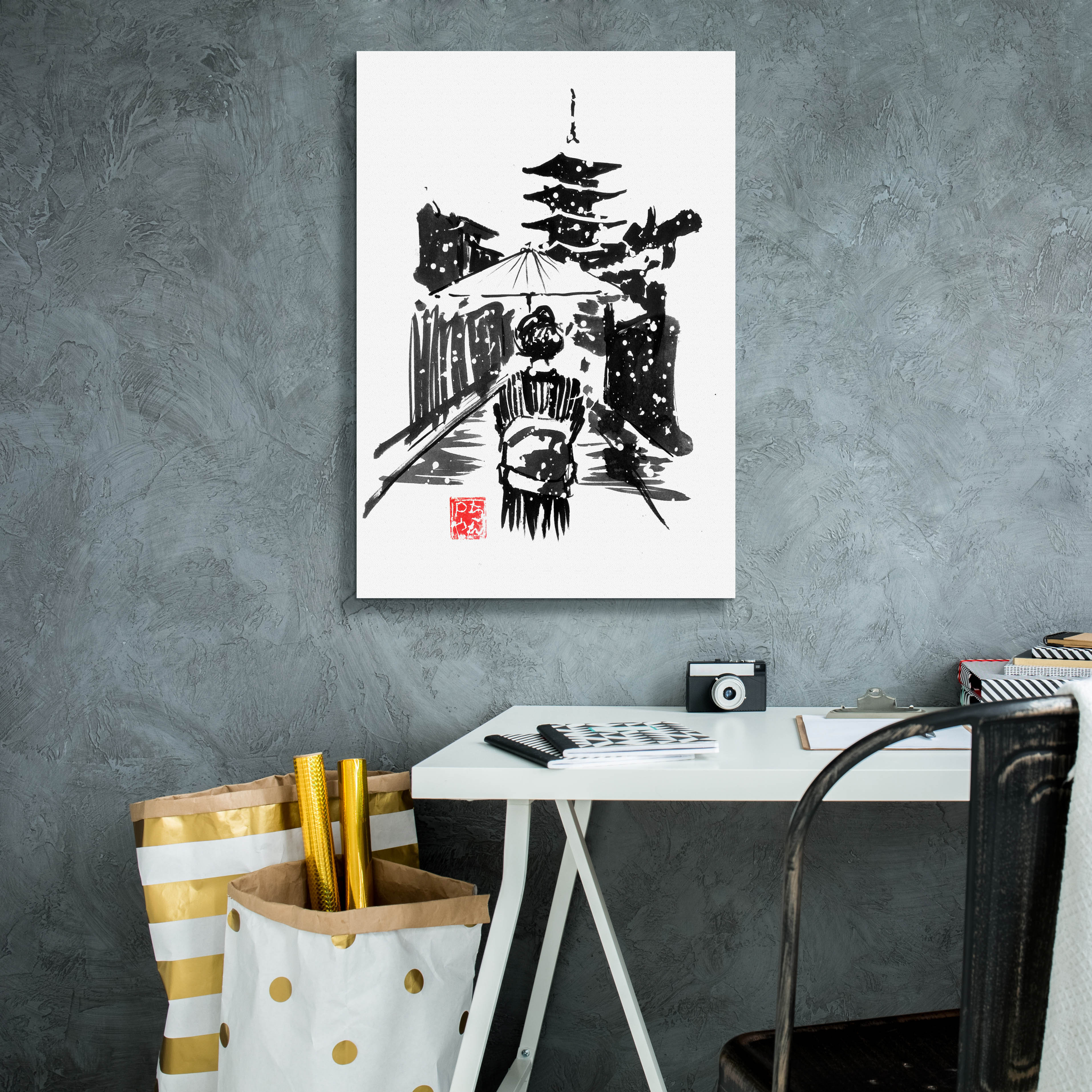 Winston Porter " Geisha In The Snow " by Pechane | Wayfair