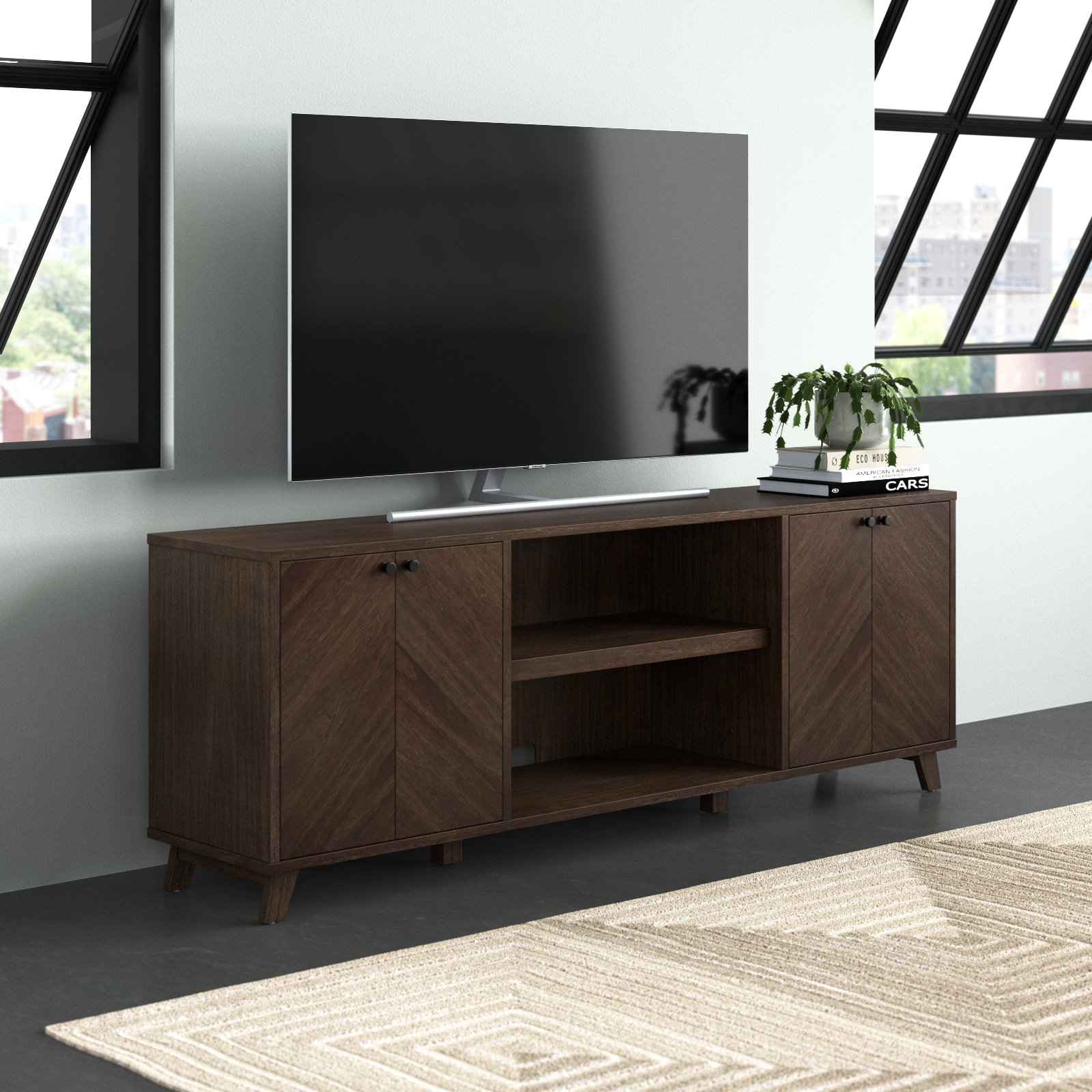 Wade Logan Bortolo TV Stand for TVs up to 80" & Reviews - Wayfair Canada