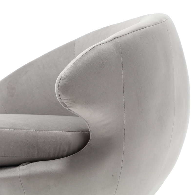 Mercer41 Ahsiah Fabric Upholstered Cuddle Swivel Accent Chair | Wayfair