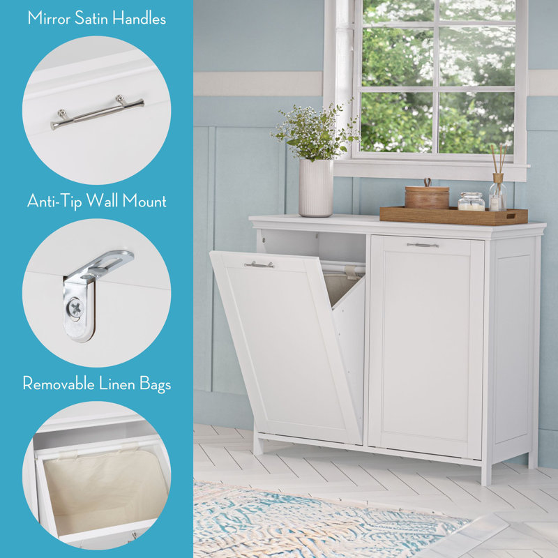 RiverRidge Home RiverRidge Somerset Double Tilt-Out Laundry Hamper ...
