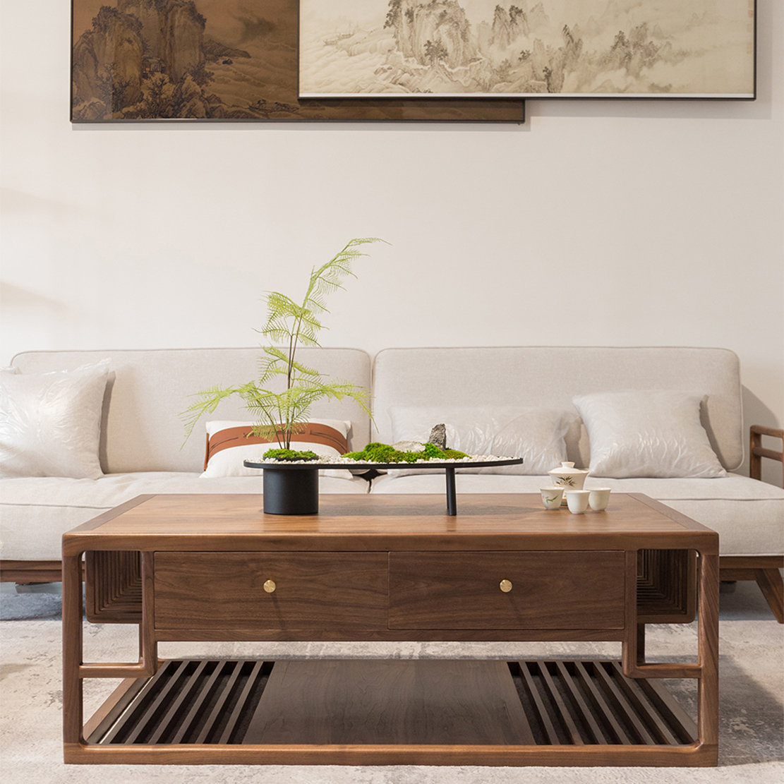 Loon Peak® New Chinese-style ash wood solid wood coffee Table - Wayfair ...