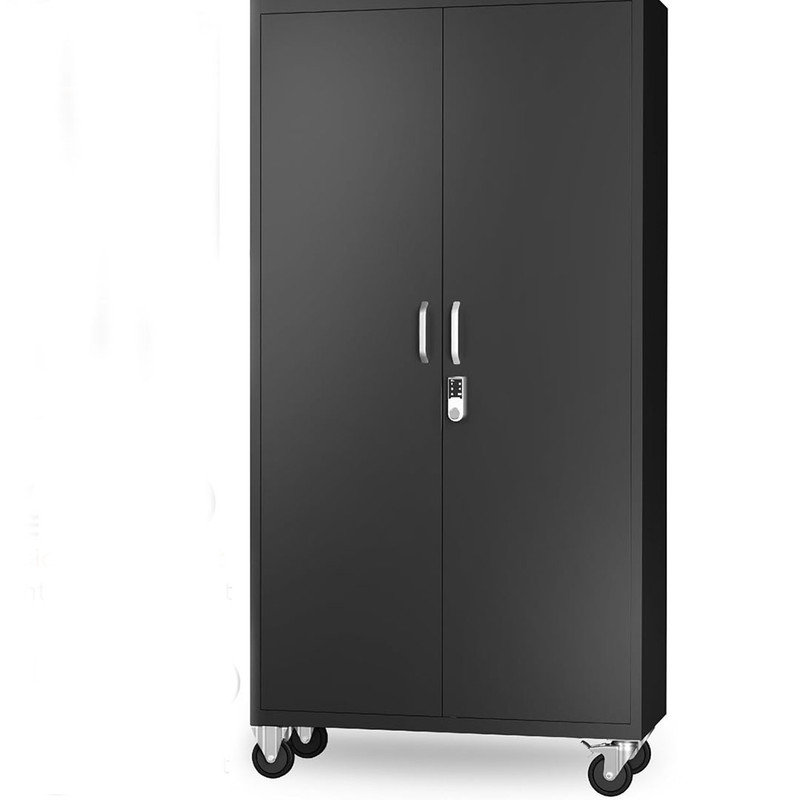 Latitude Run® Rolling Metal Storage Cabinet with Wheels & Lock ...