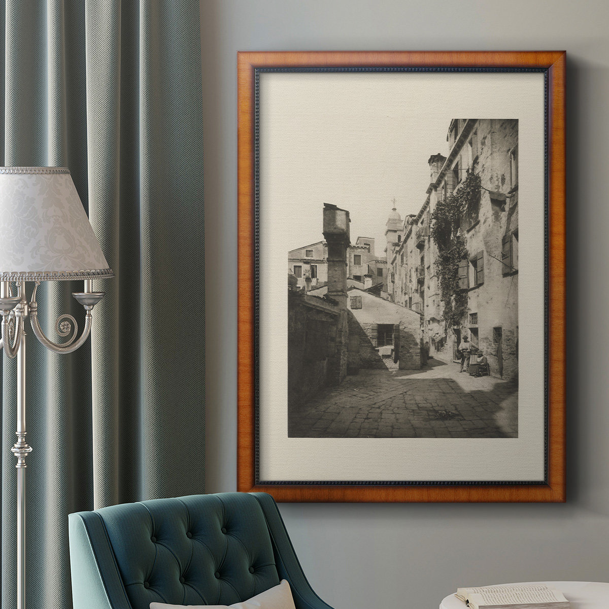 Latitude Run® Vintage Views Of Venice VIII Premium Framed Canvas- Ready ...
