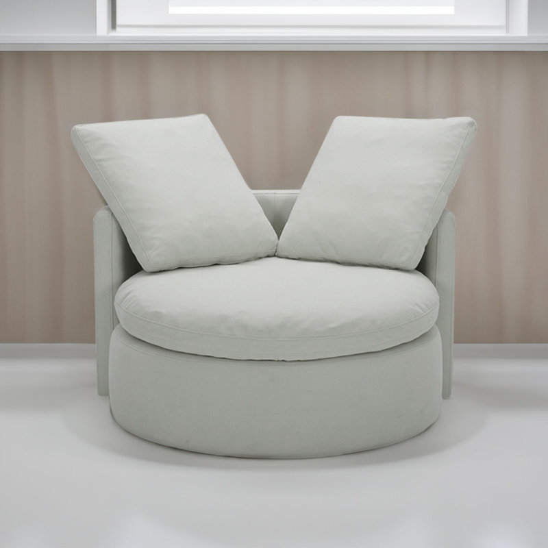 Brayden Studio® Chylynn Upholstered Swivel Barrel Chair | Wayfair