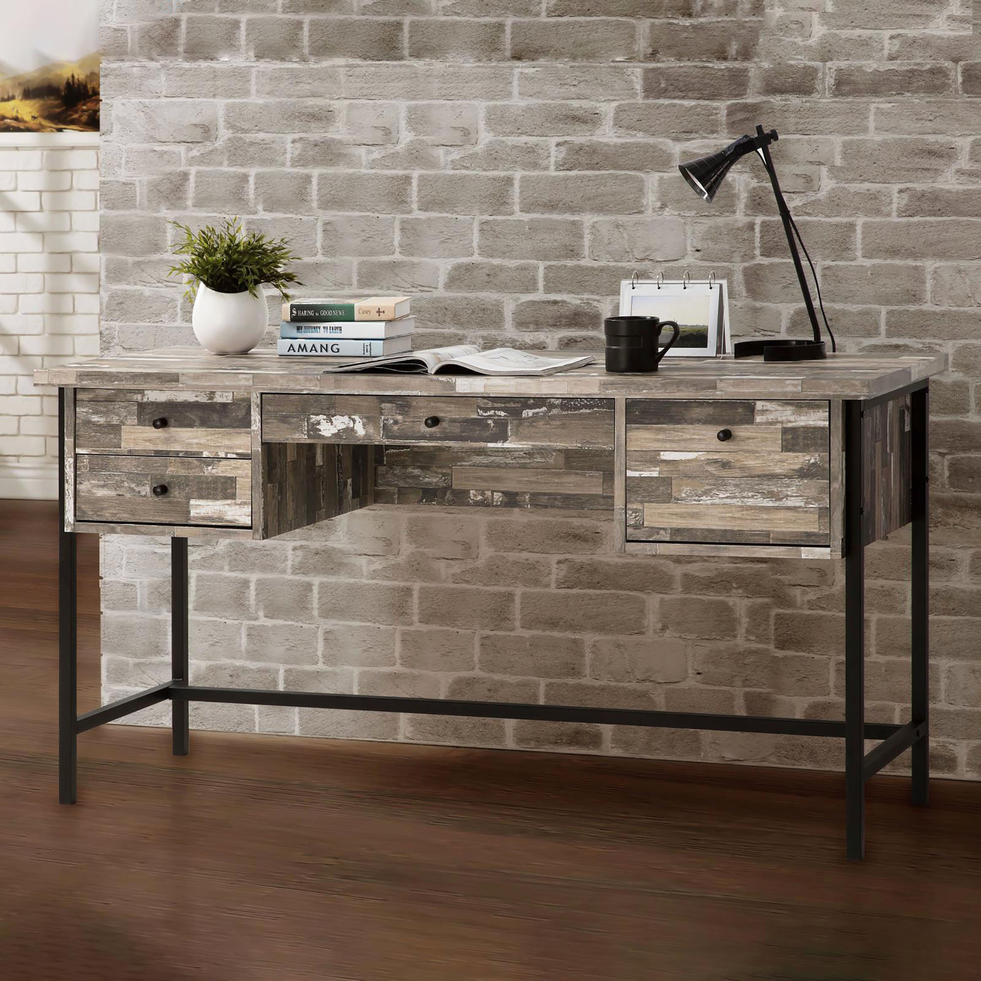 Latitude Run® Salvaged Cabin Drawer Storage Writing Desk - Wayfair Canada