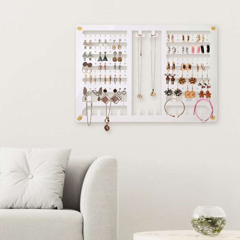 Rebrilliant Wall Mounted Earring Holder Organizer, Hanging Wall Earring ...