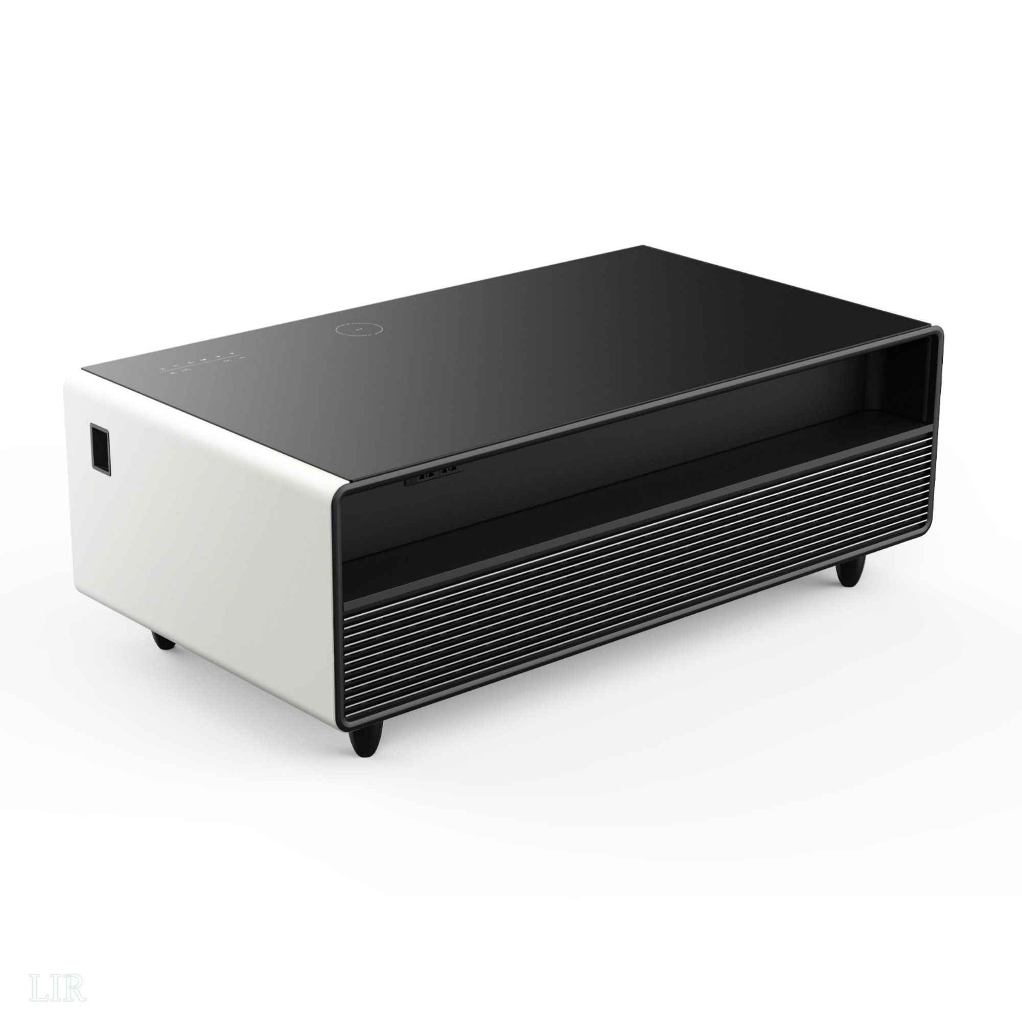 Orren Ellis Modern Smart Coffee Table With Built-In Fridge, Bluetooth ...