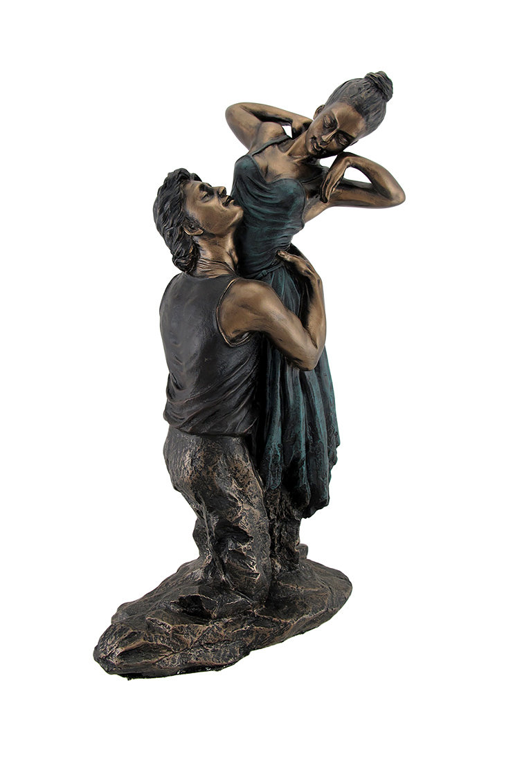 Winston Porter Bronze Finish Neoclassical Ballet Dancers Statue | Wayfair