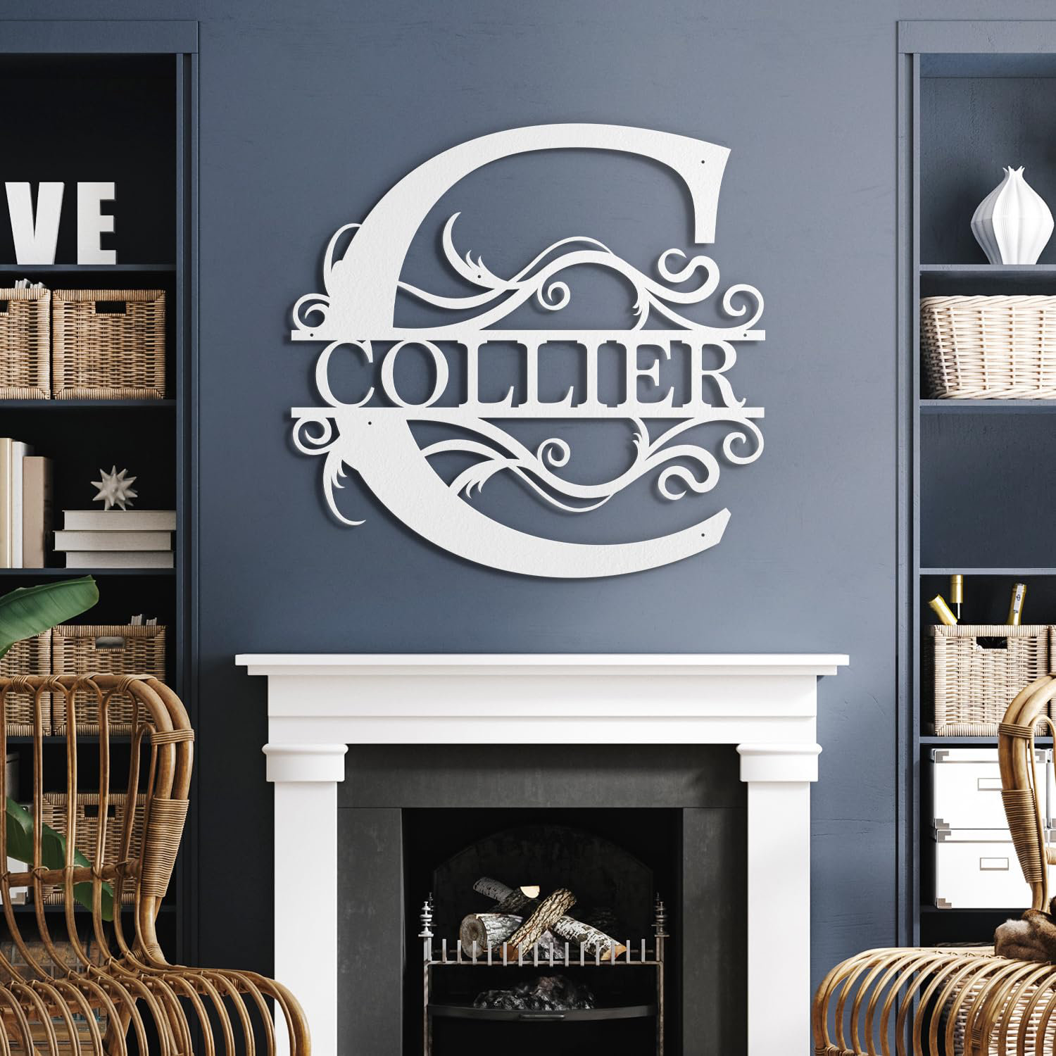 SIGNLEADER Metal Custom Name Letter Signs, Unique Family Gift Wall ...