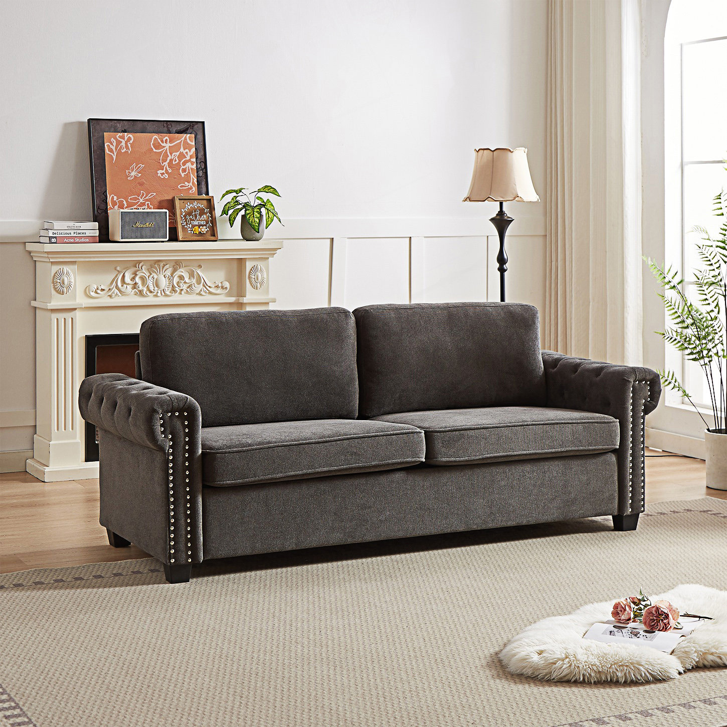 House of Hampton® Convertible Sleeper Sofa Bed, 2-In-1 Pullout Sofa Bed, Sleeper Sofa Bed With ...