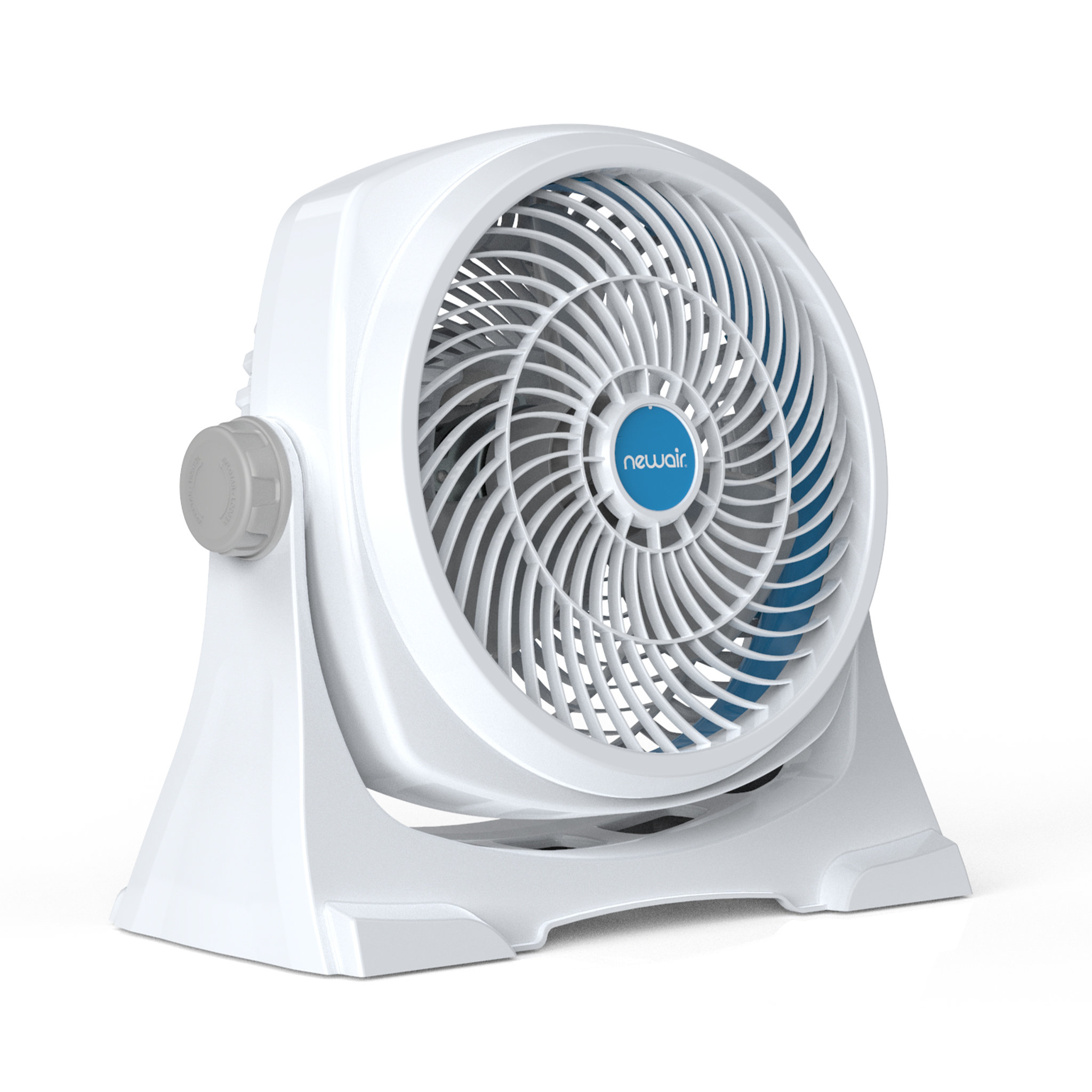 Newair 12 in. Portable Desk & Table Fan in White, Powerful 3-Speed ...