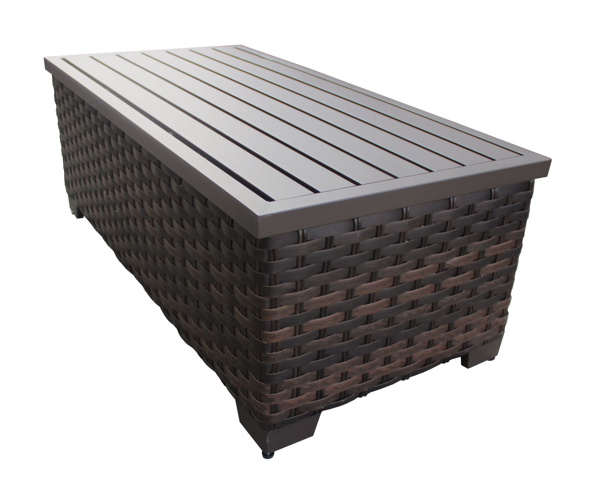 kathy ireland Homes & Gardens by TK Classics Table basse en osier avec ...