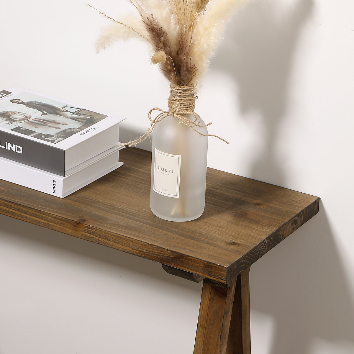 Millwood Pines Claridy 43"W Farmhouse Solid Wood Console Table ...