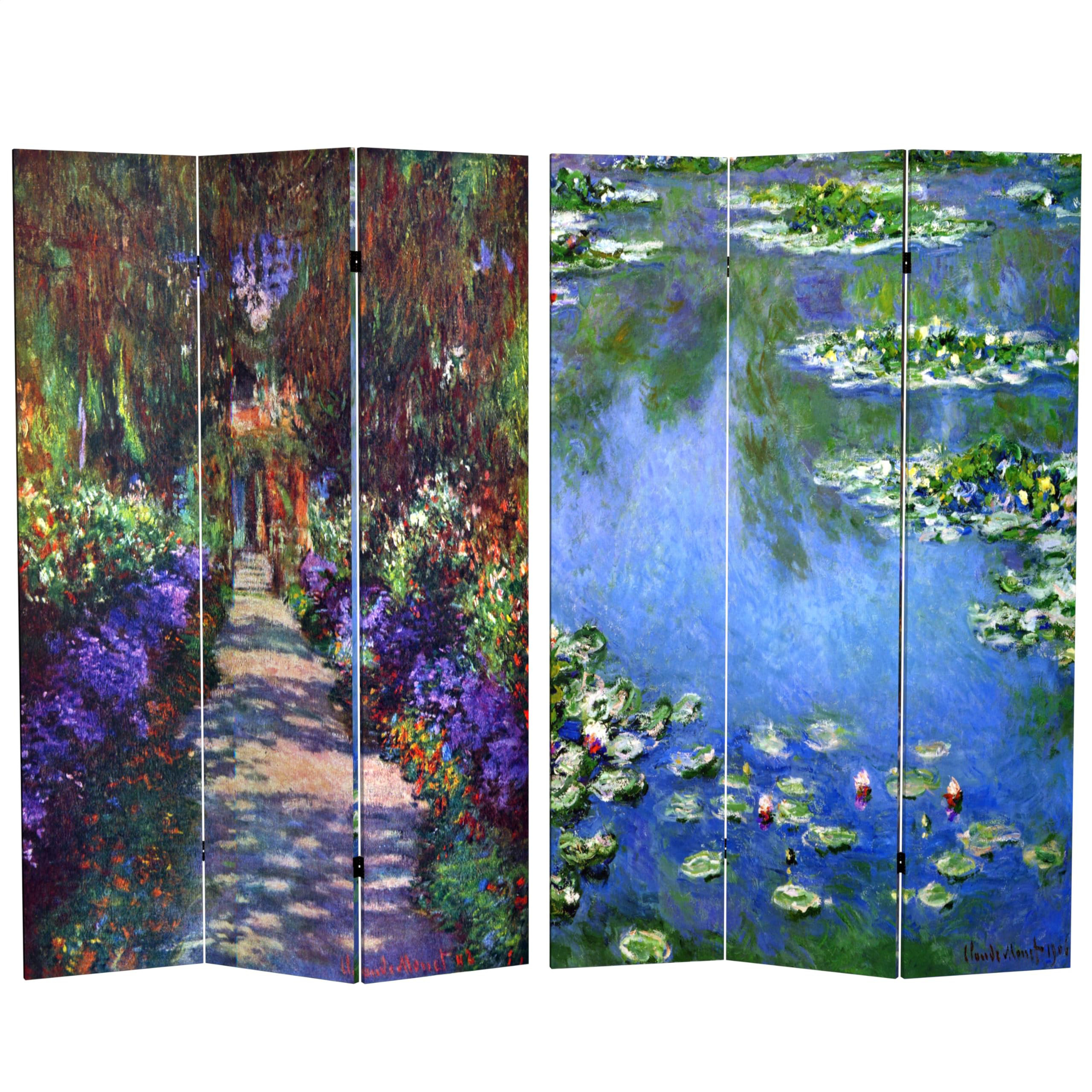 Red Barrel Studio® 6 Ft. Tall Double Sided Works Of Monet Canvas Room ...