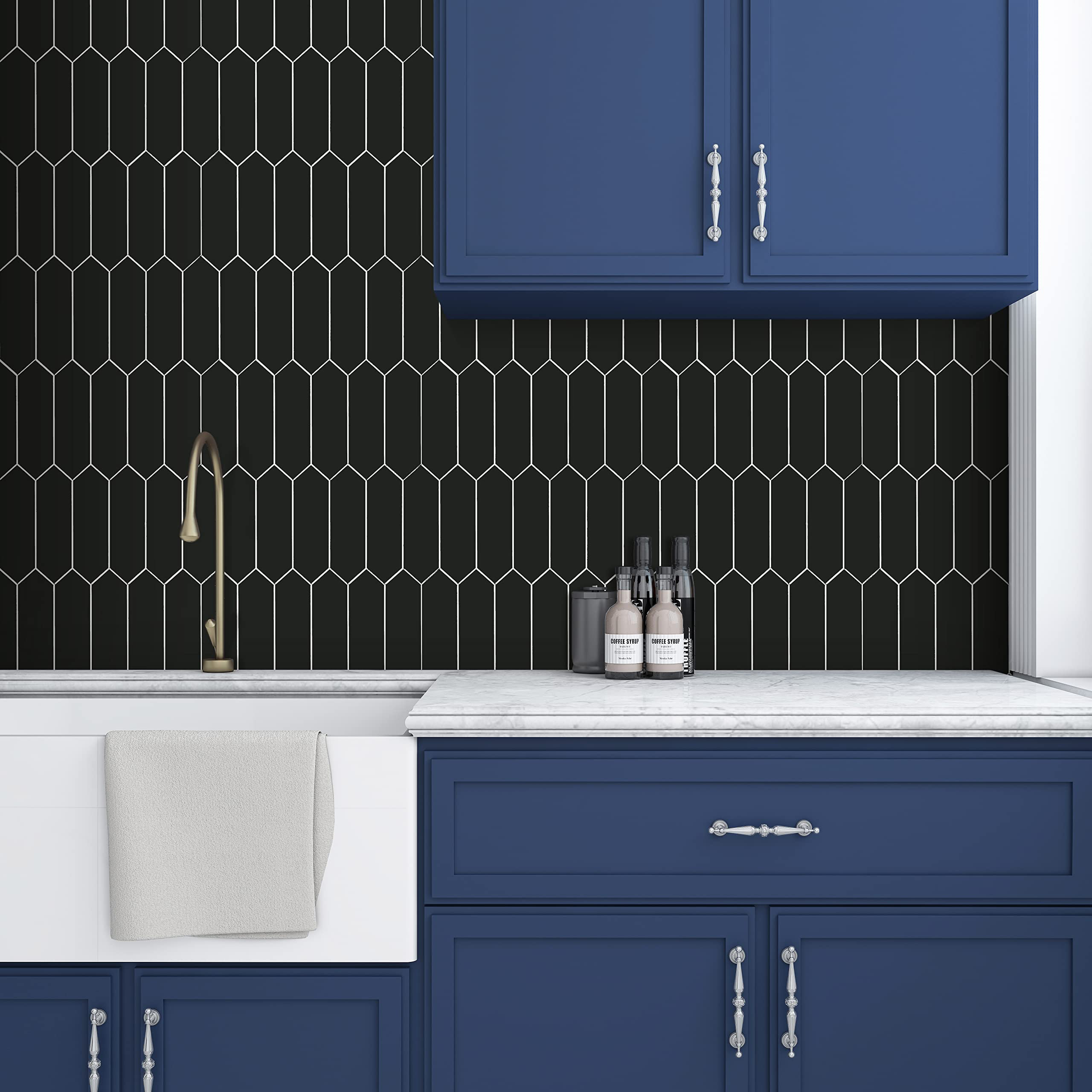 Zeki Shoggy Backsplash Tile For Kitchen Peel And Stick, Stone Composite ...